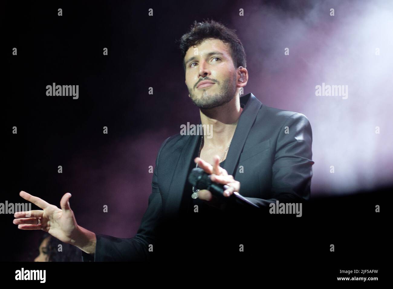 Madrid, Spain - 29 Jun 2022, Colombian singer Sebastian Yatra performs ...