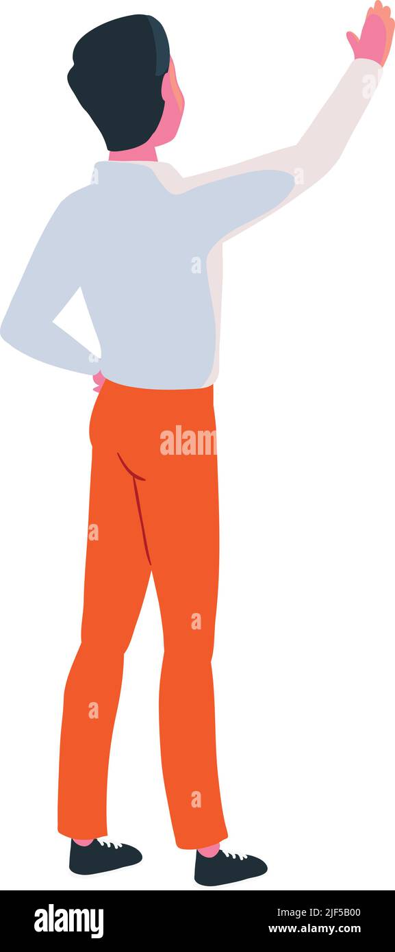 man back view Stock Vector Image & Art - Alamy