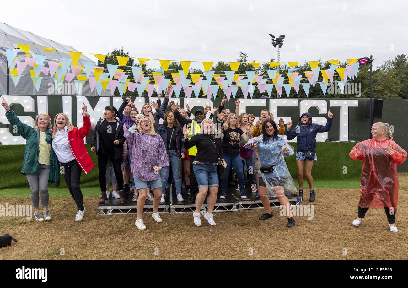 Performers on stage during Solihull Summer Festival 2021 Featuring ...
