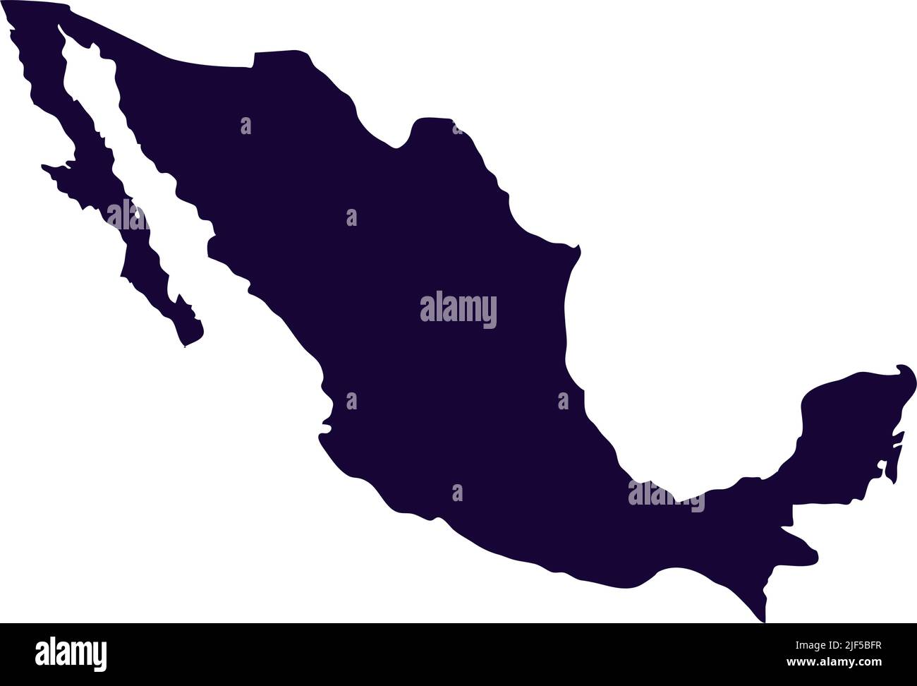 Map Of Mexico Stock Vector Image And Art Alamy