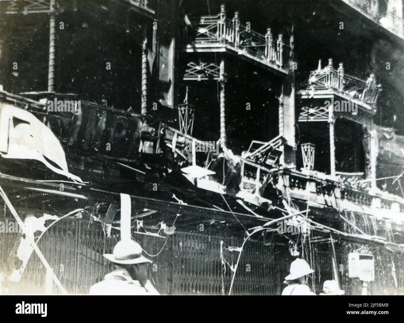 premises of Sincere Co. in the aftermath of an air raid during the ...
