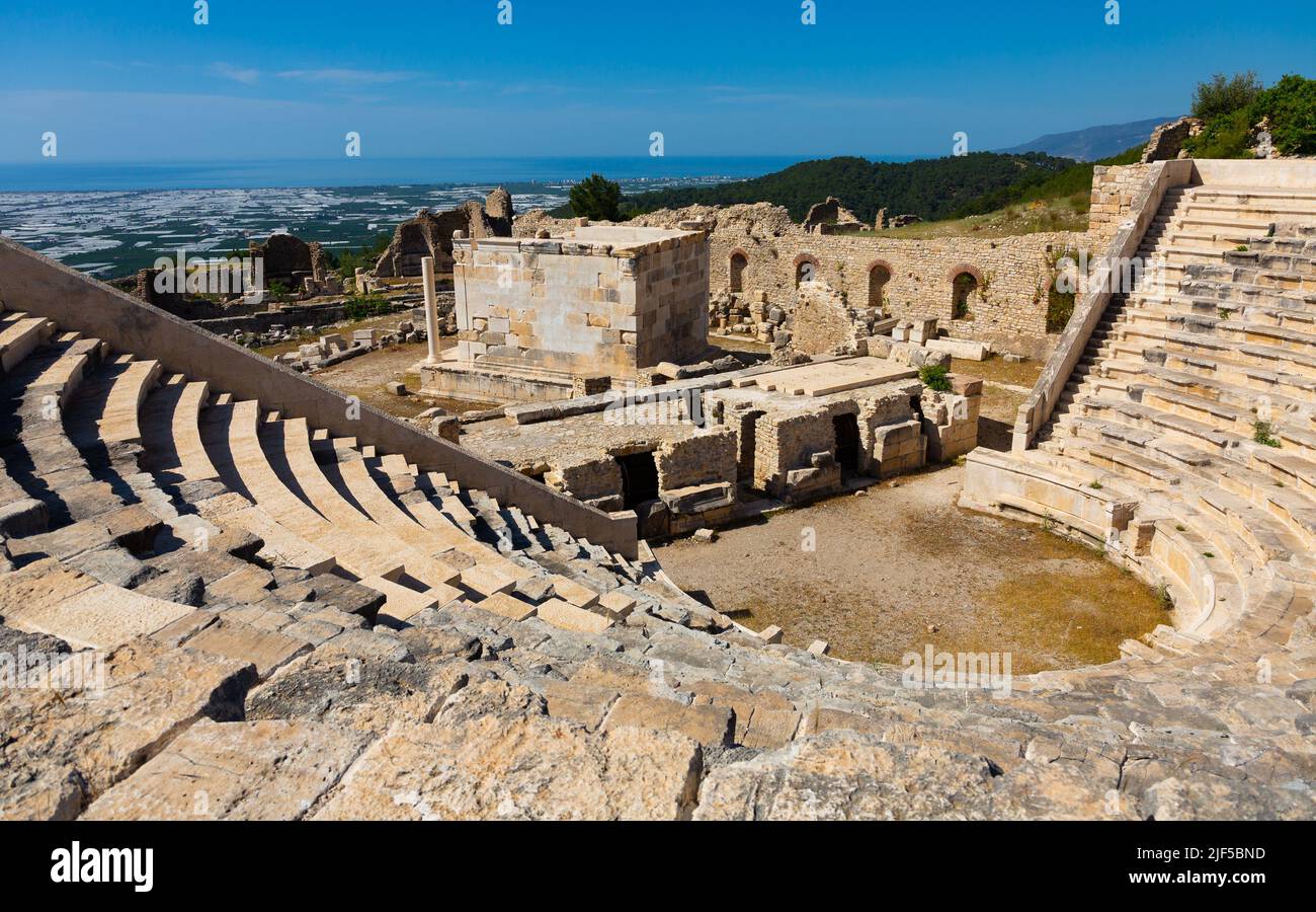 Antique amphitheater in Rhodiapolis Stock Photo - Alamy