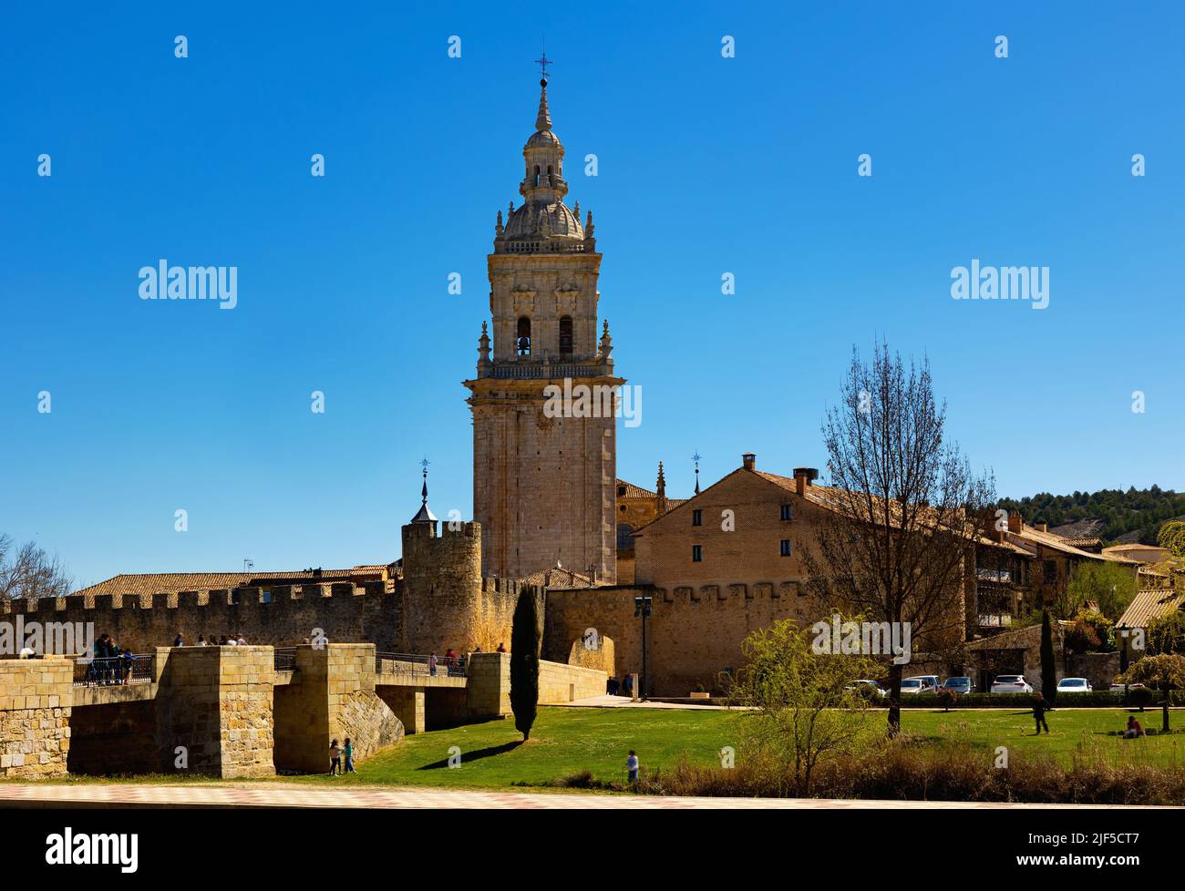 Medieval Cathedral of Assumption of El Burgo de Osma, Spain Stock Photo ...