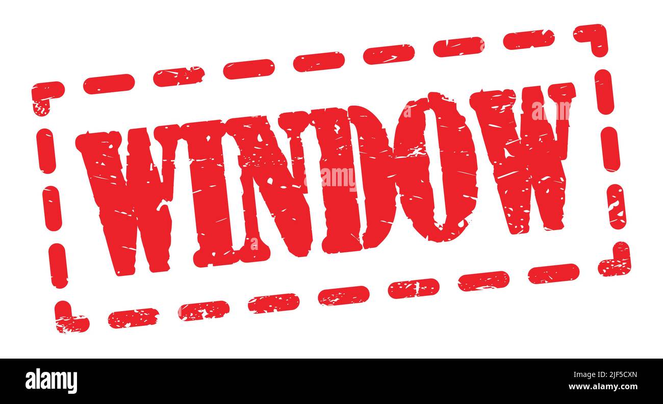 WINDOW text written on red dash stamp sign Stock Photo - Alamy