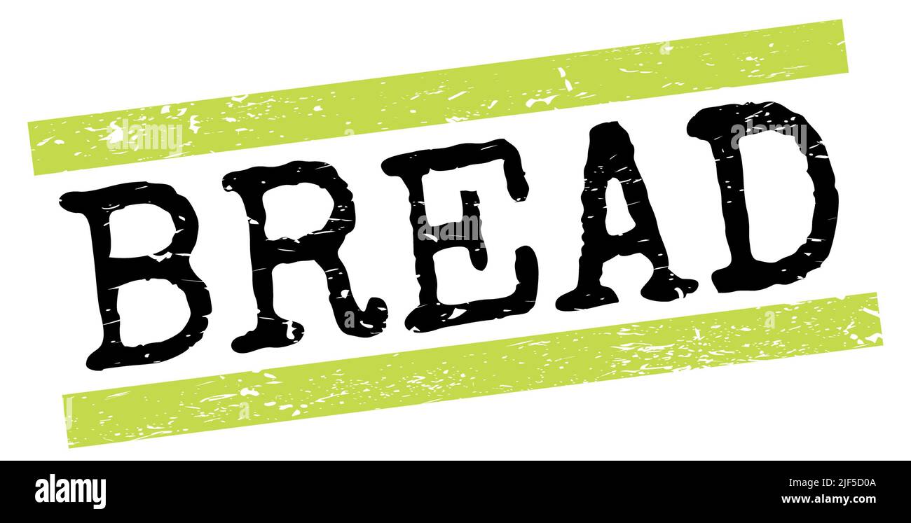 BREAD text written on green-black grungy lines stamp sign Stock Photo ...