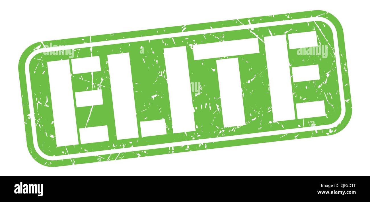 ELITE text written on green grungy stamp sign Stock Photo - Alamy