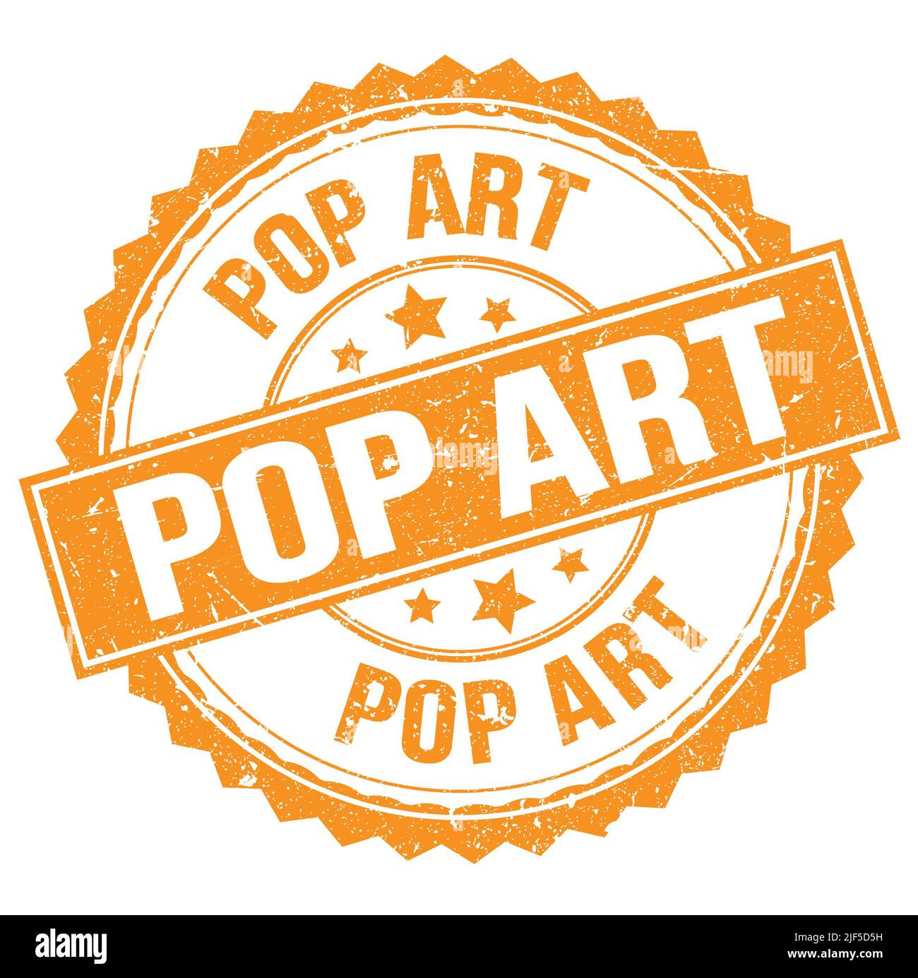 POP ART text written on orange round stamp sign Stock Photo - Alamy