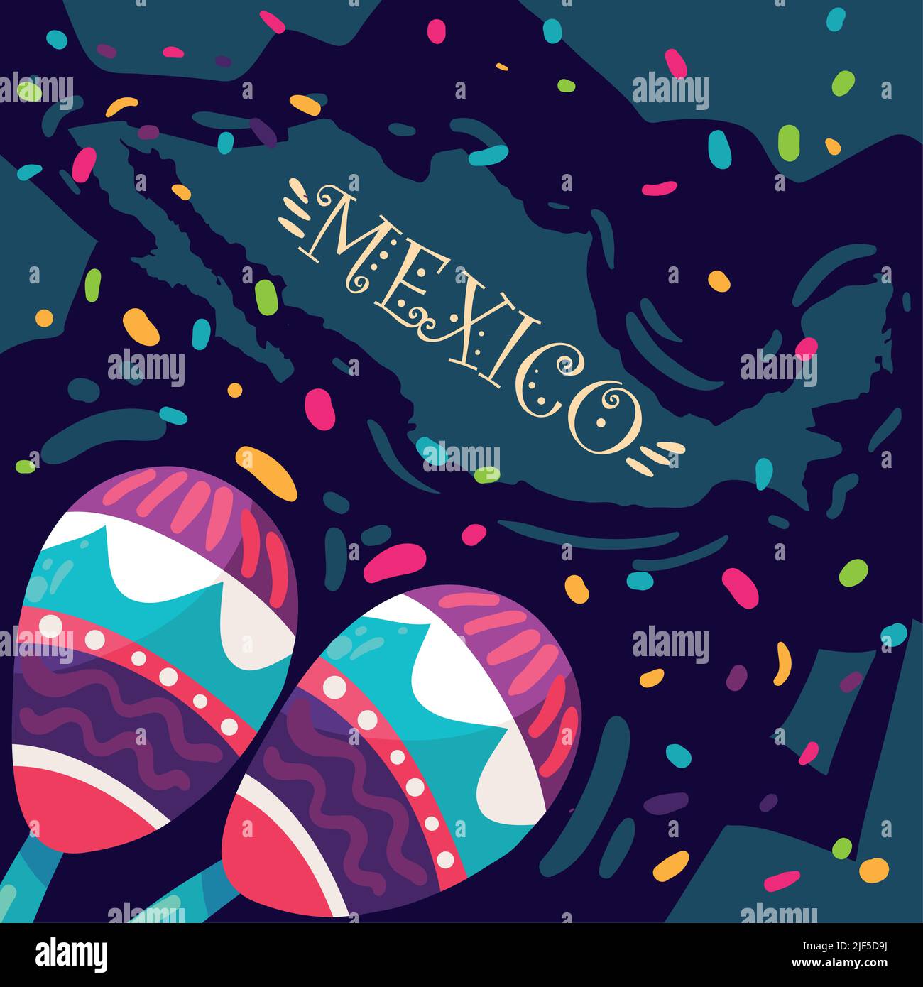mexico maracas music Stock Vector Image & Art - Alamy