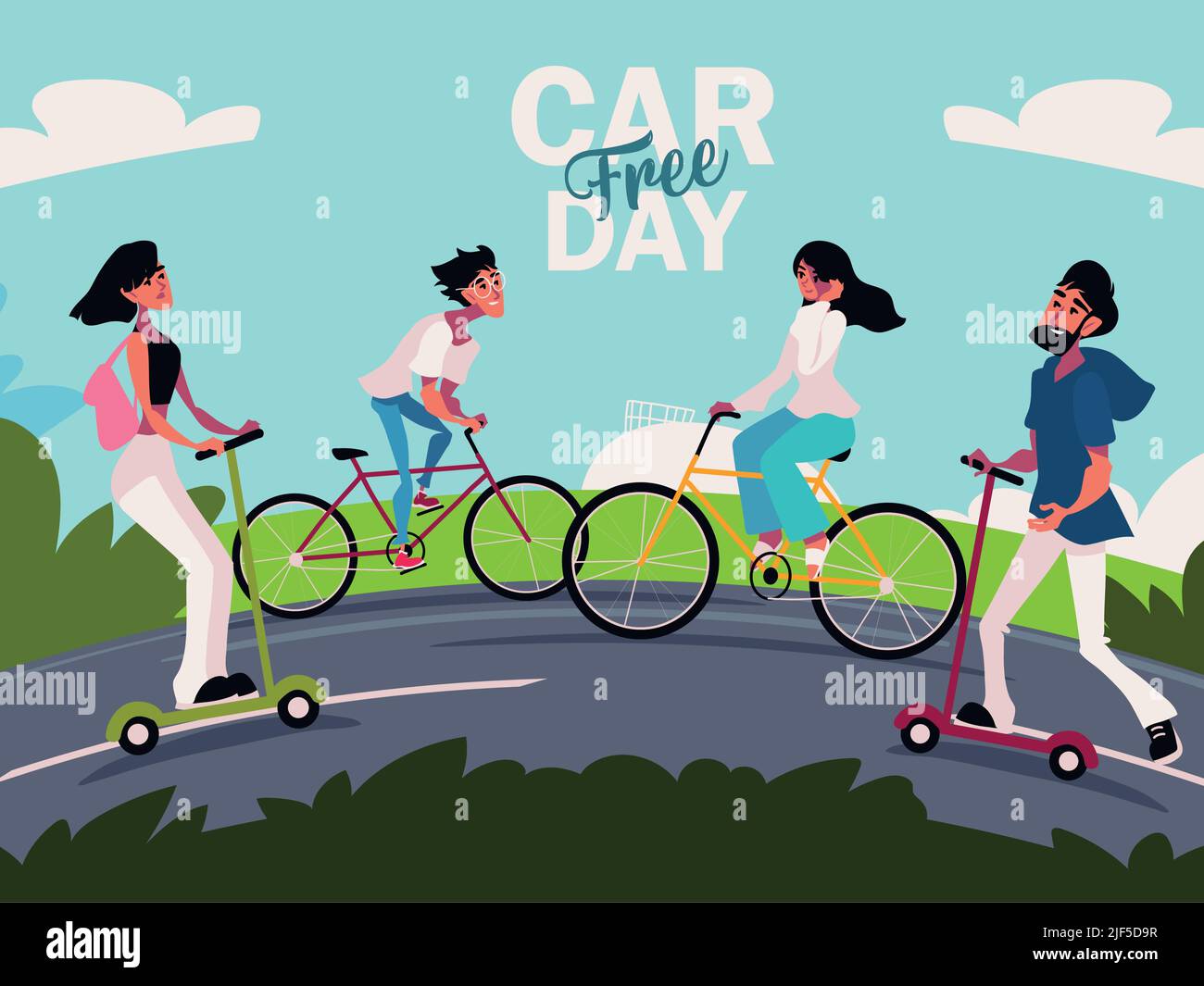 world car free day poster Stock Vector Image & Art - Alamy