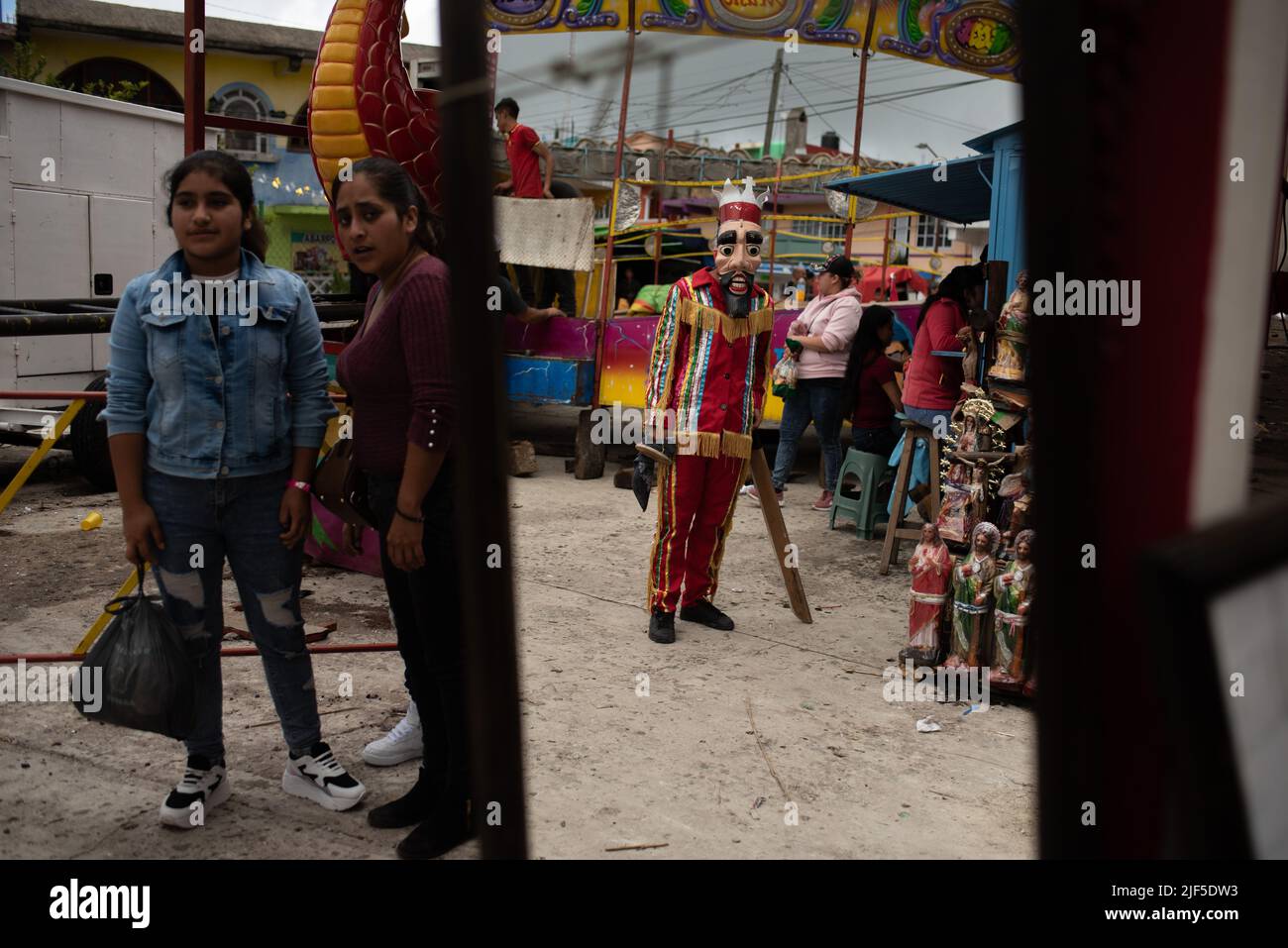 June 29, 2022: Traditional dancers of the ''Santiagos'' dance perform ...