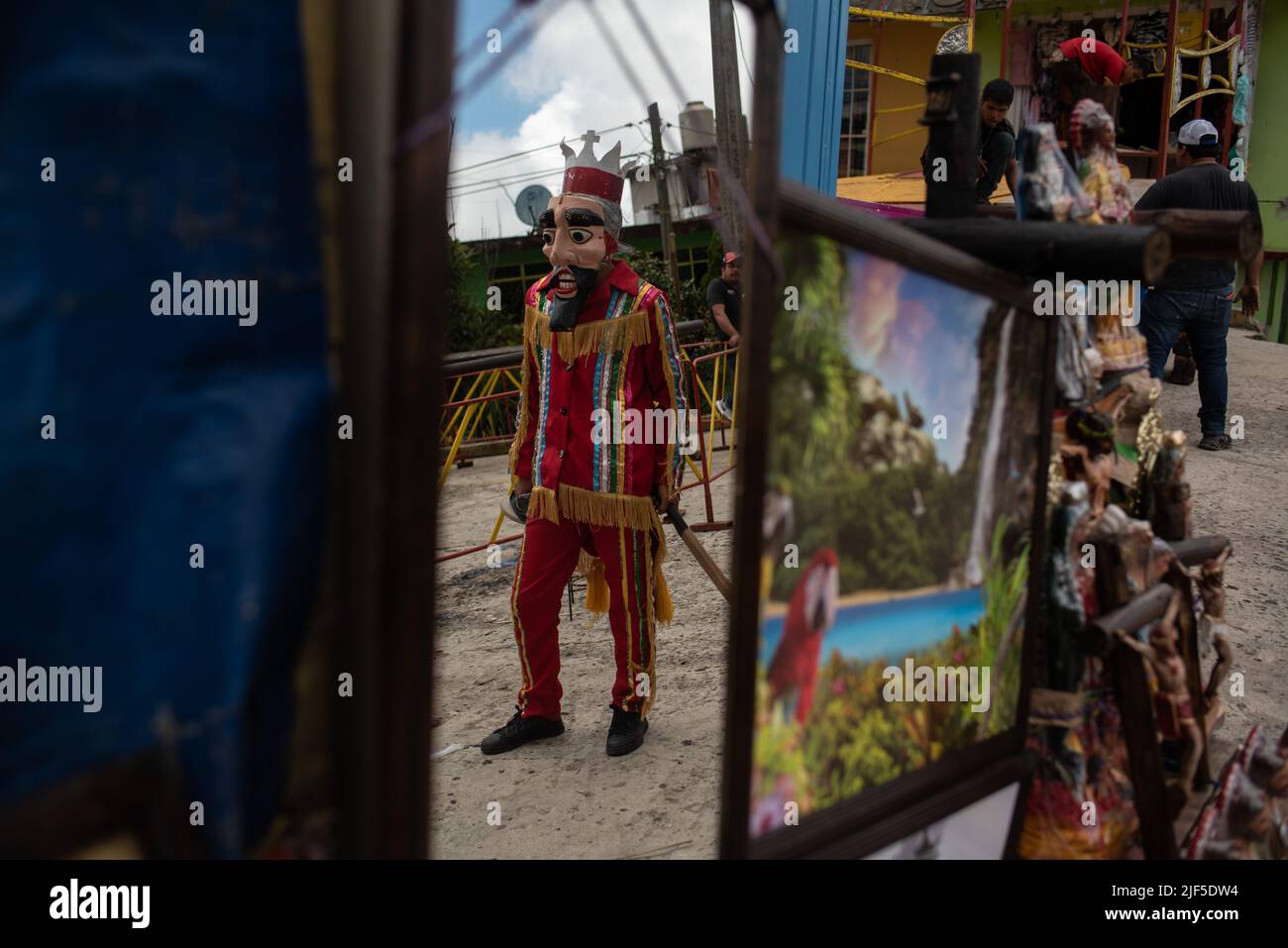 June 29, 2022: Traditional dancers of the ''Santiagos'' dance perform ...