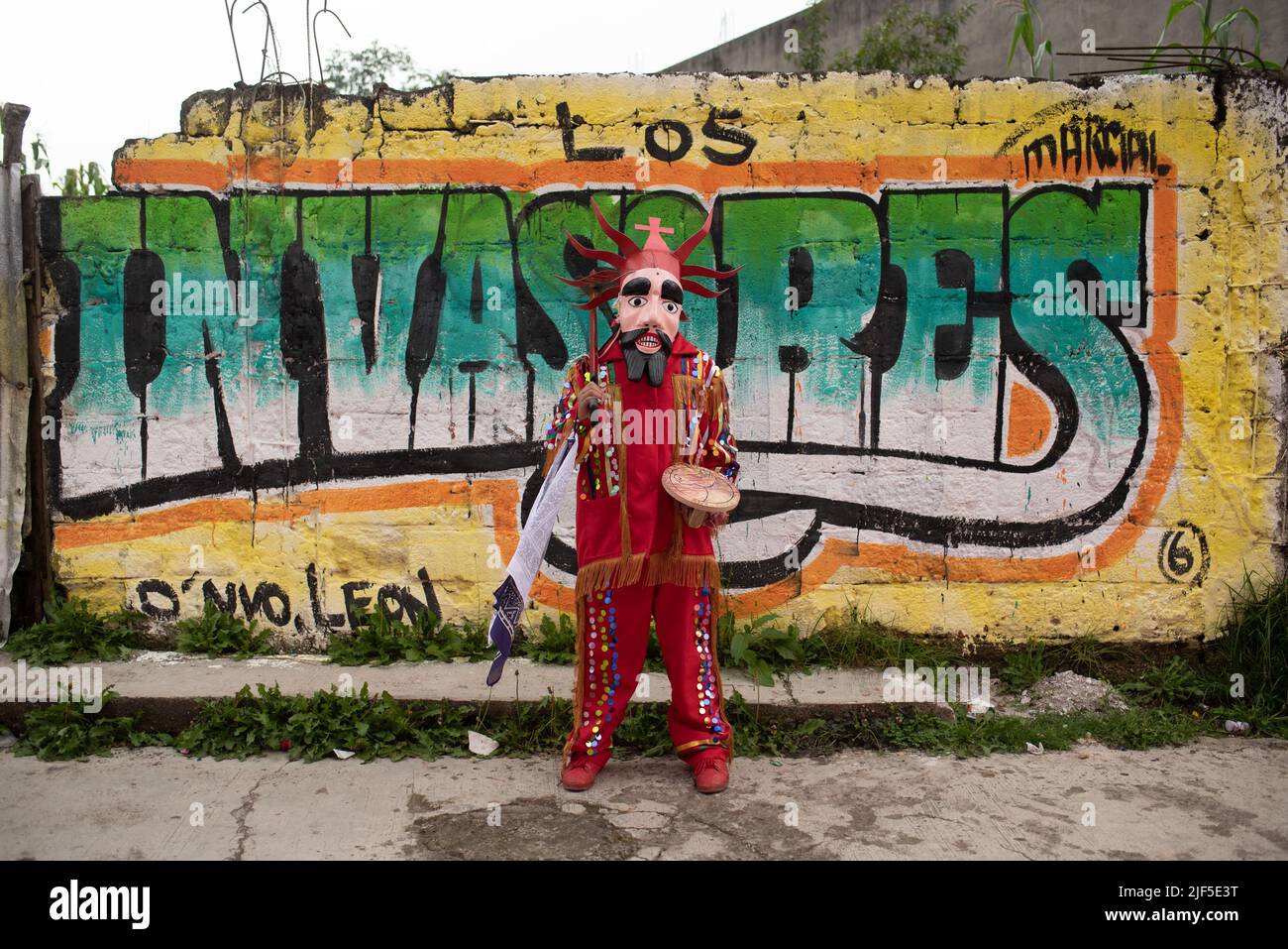 June 29, 2022: Traditional dancers of the ''Santiagos'' dance perform ...