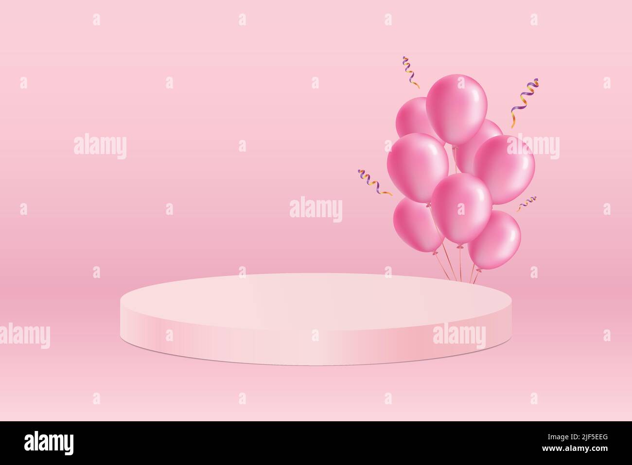 Pink podium party balloons Stock Vector Images - Alamy