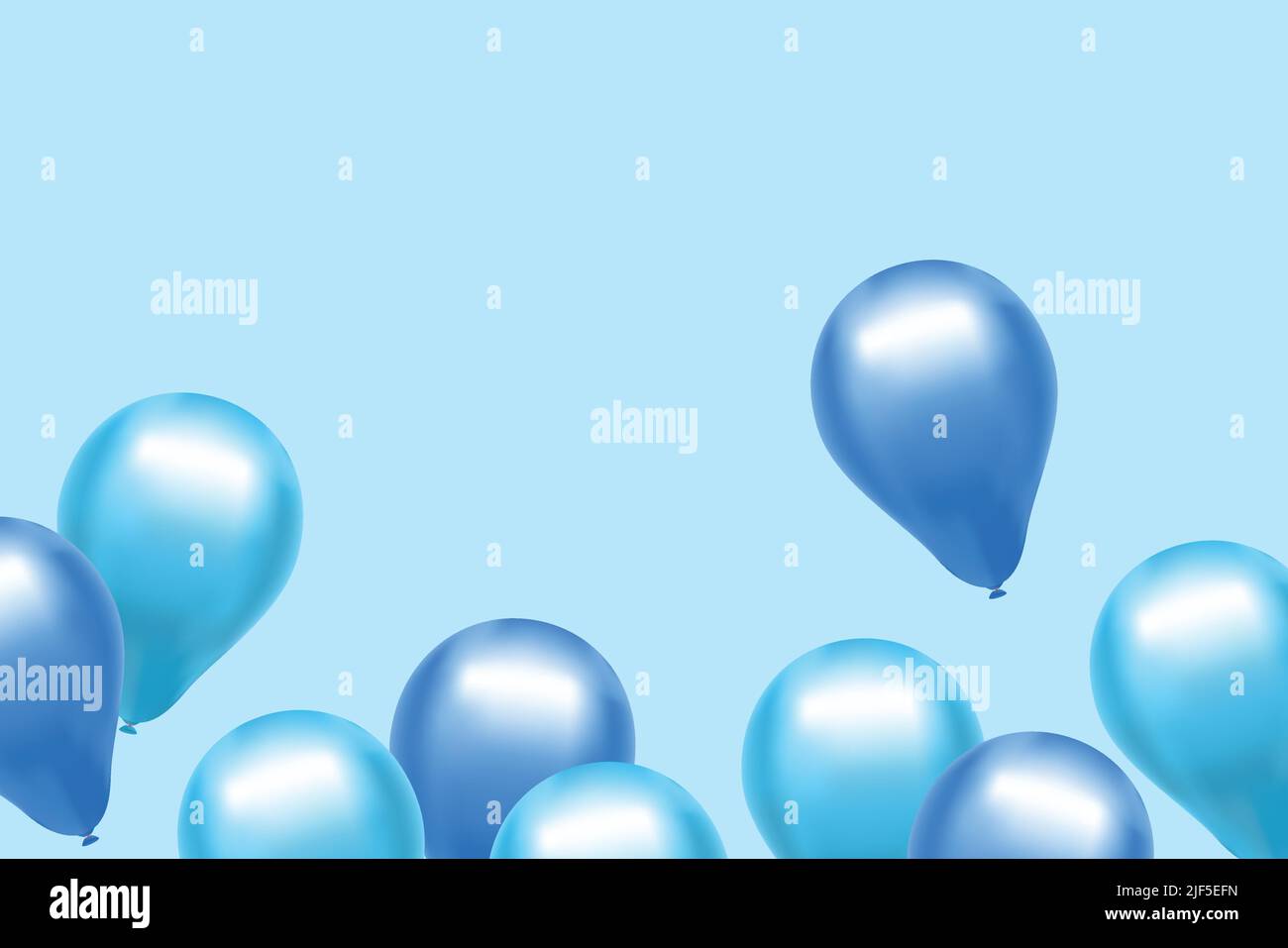 Vector illustration with blue balloons Stock Vector Image & Art - Alamy
