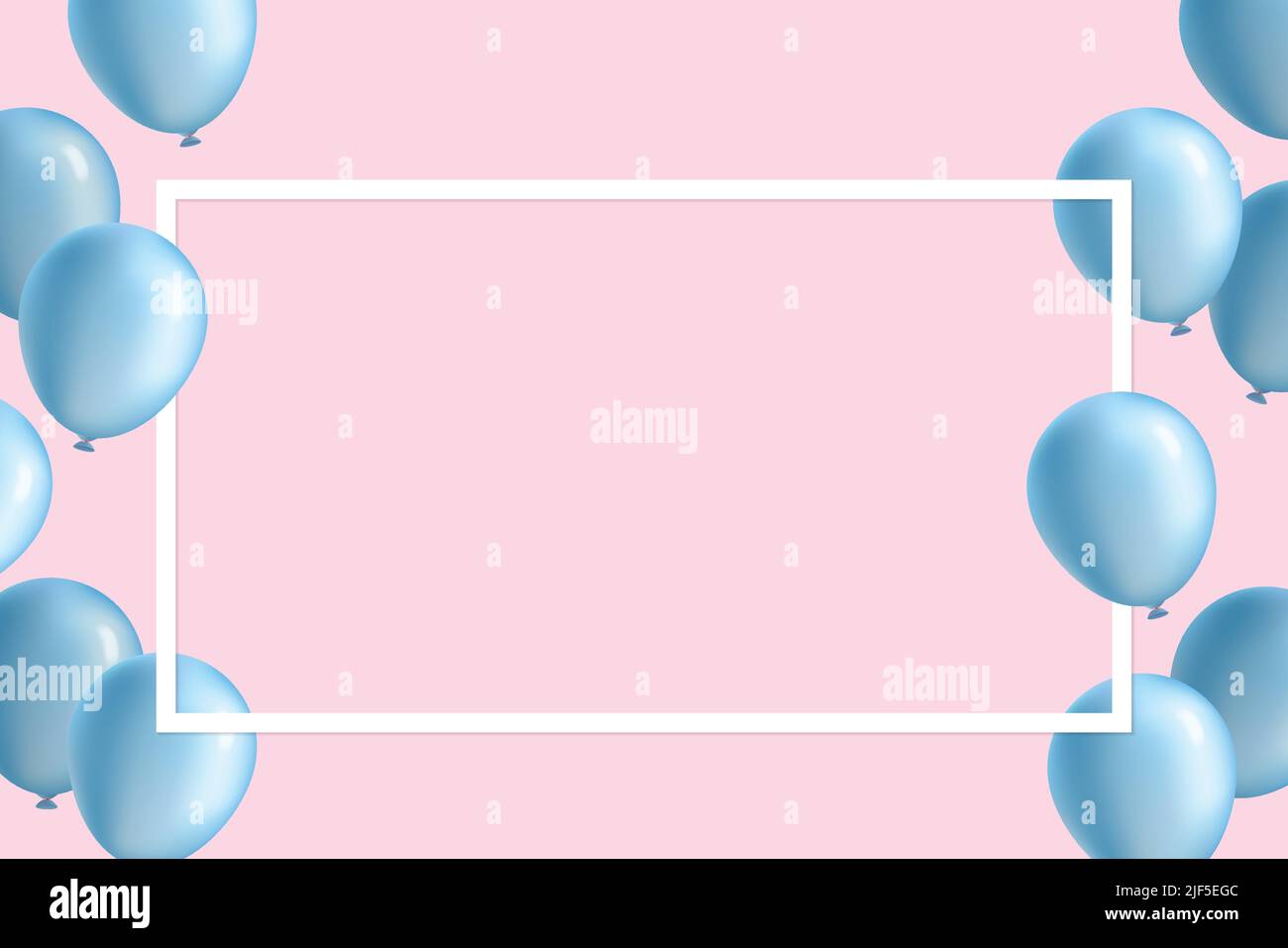 Blue balloons. Vector template with copy space Stock Vector Image & Art ...