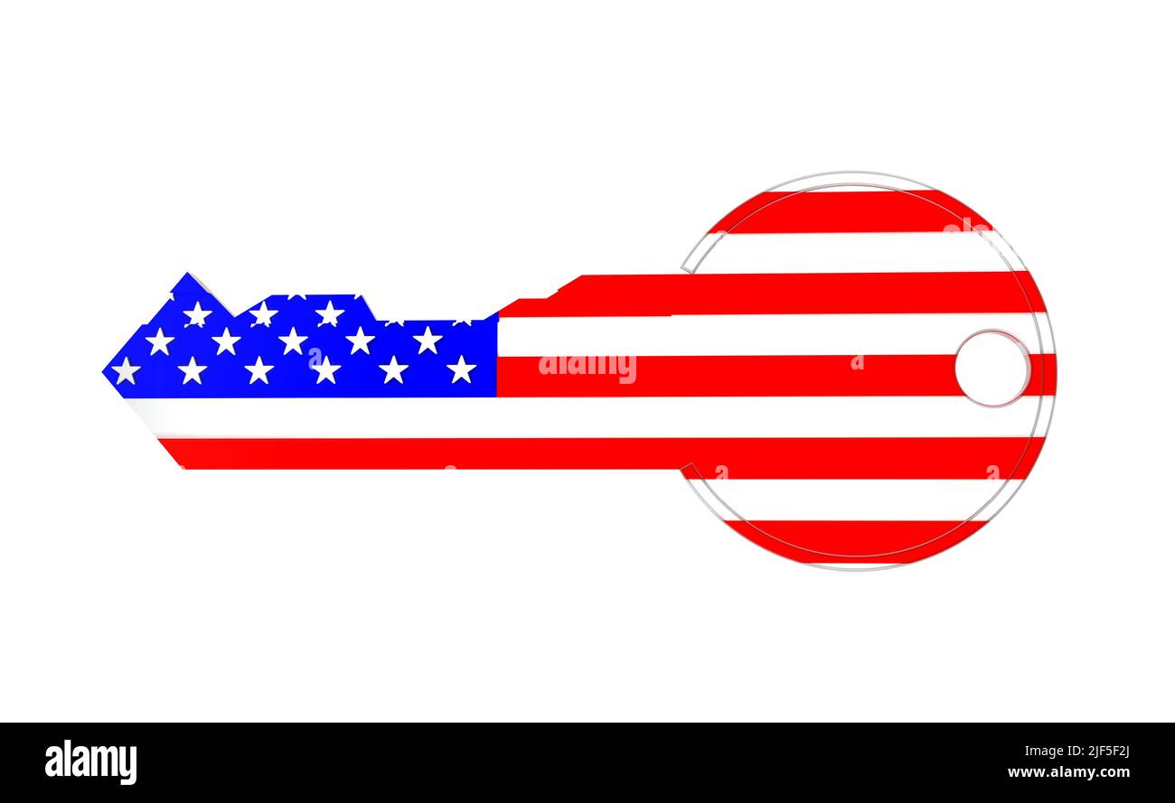 American flag with blue sky as a background Cut Out Stock Images ...