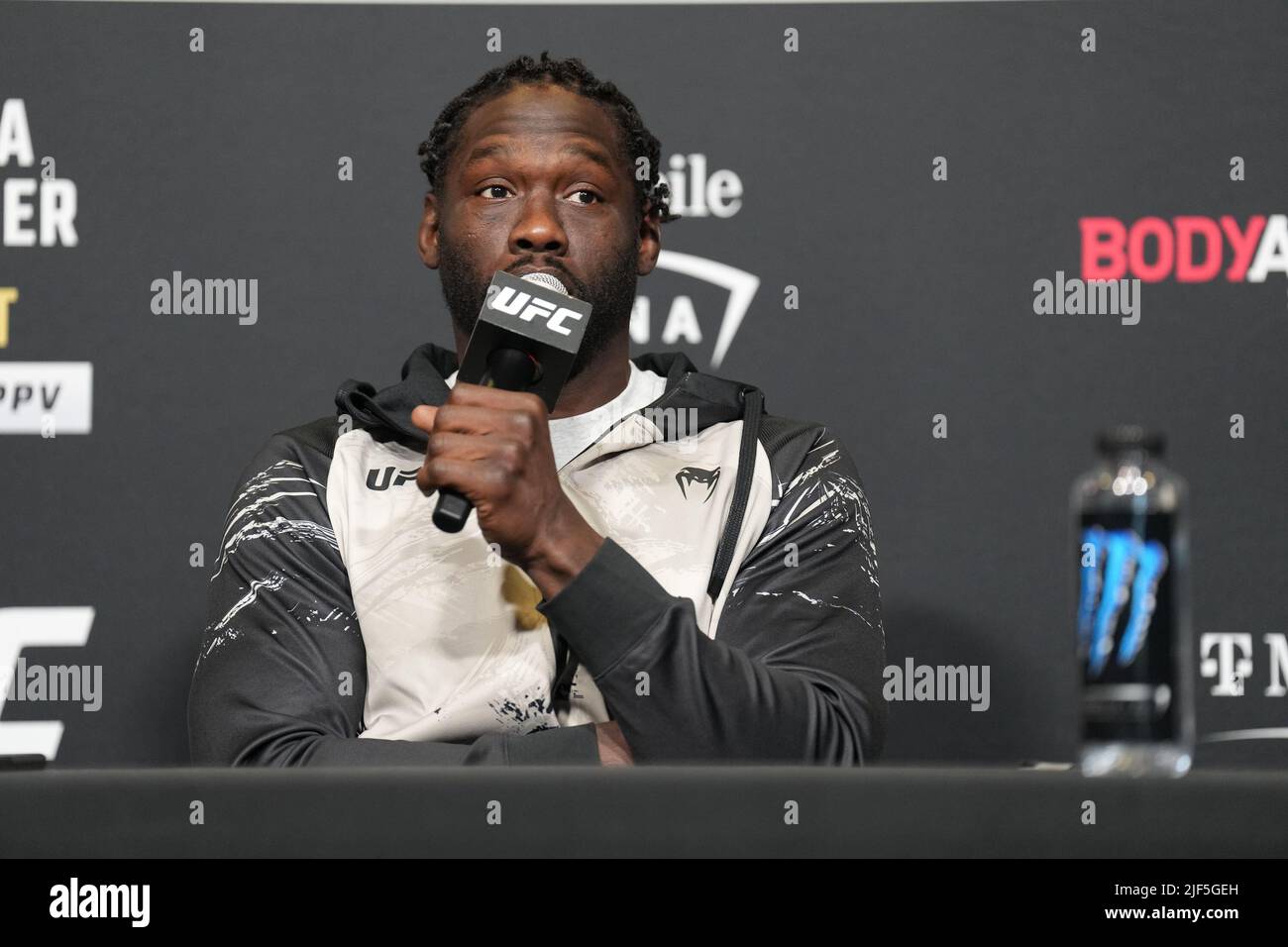 LAS VEGAS, NV - June 29: Jared Cannonier meets with the press for media ...