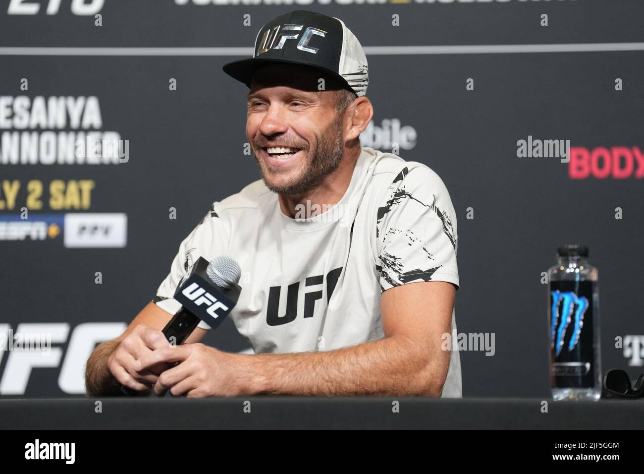 LAS VEGAS, NV - June 29: Donald “Cowboy” Cerrone meets with the press ...
