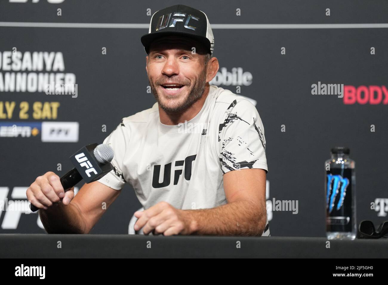 LAS VEGAS, NV - June 29: Donald “Cowboy” Cerrone meets with the press ...