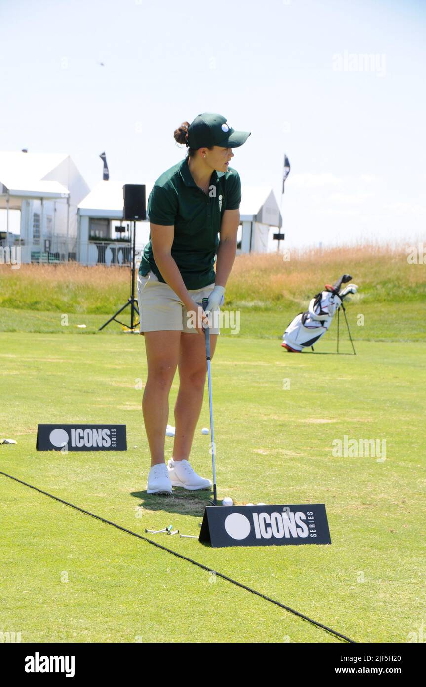 Jersey, US - 29 Jun 2022, Ash BArty attends the Icons Series Press ...