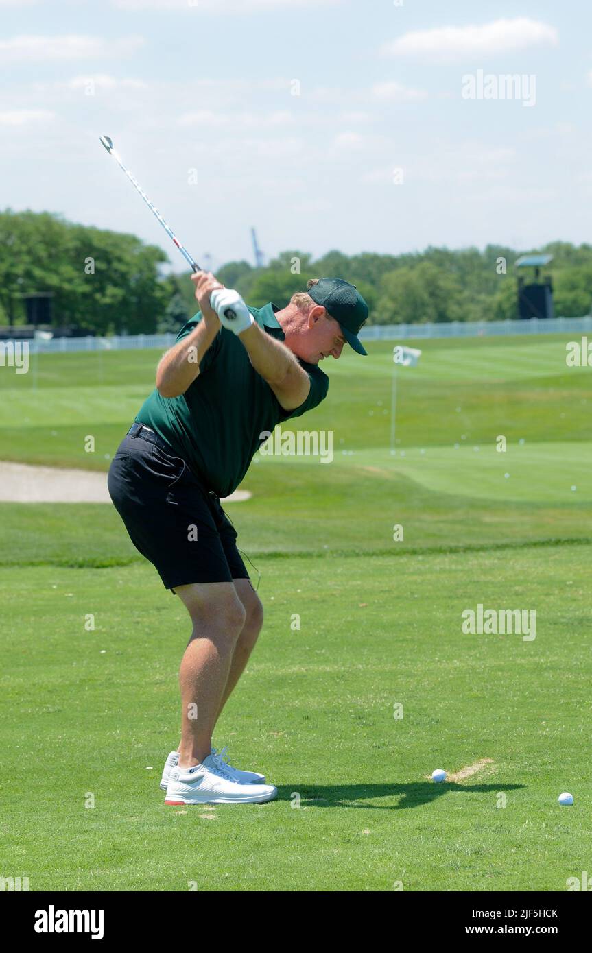 Jersey, US - 29 Jun 2022, Ernie Els attends the Icons Series Press ...
