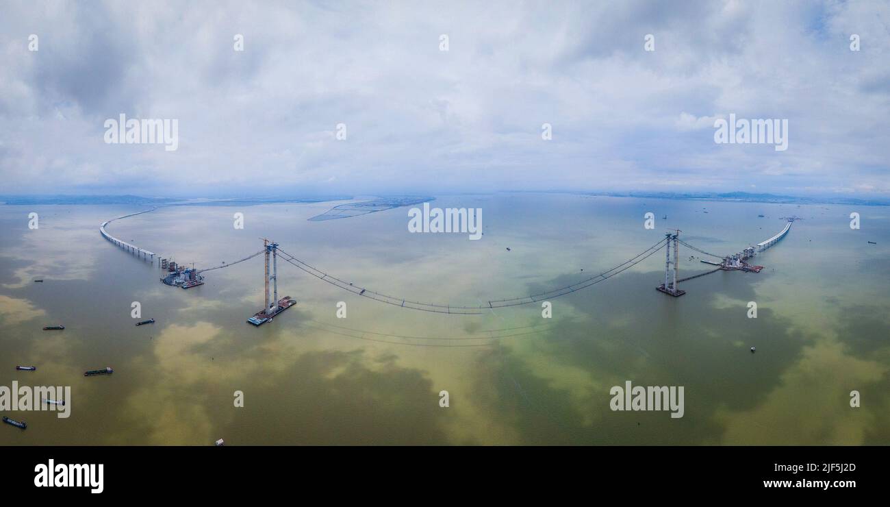(220630) -- GUANGZHOU, June 30, 2022 (Xinhua) -- Aerial photo taken on ...