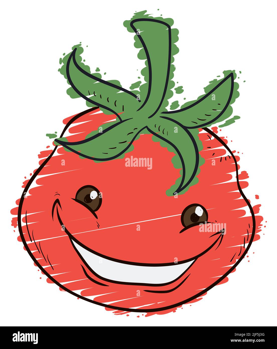 Draw Cartoon Tomato