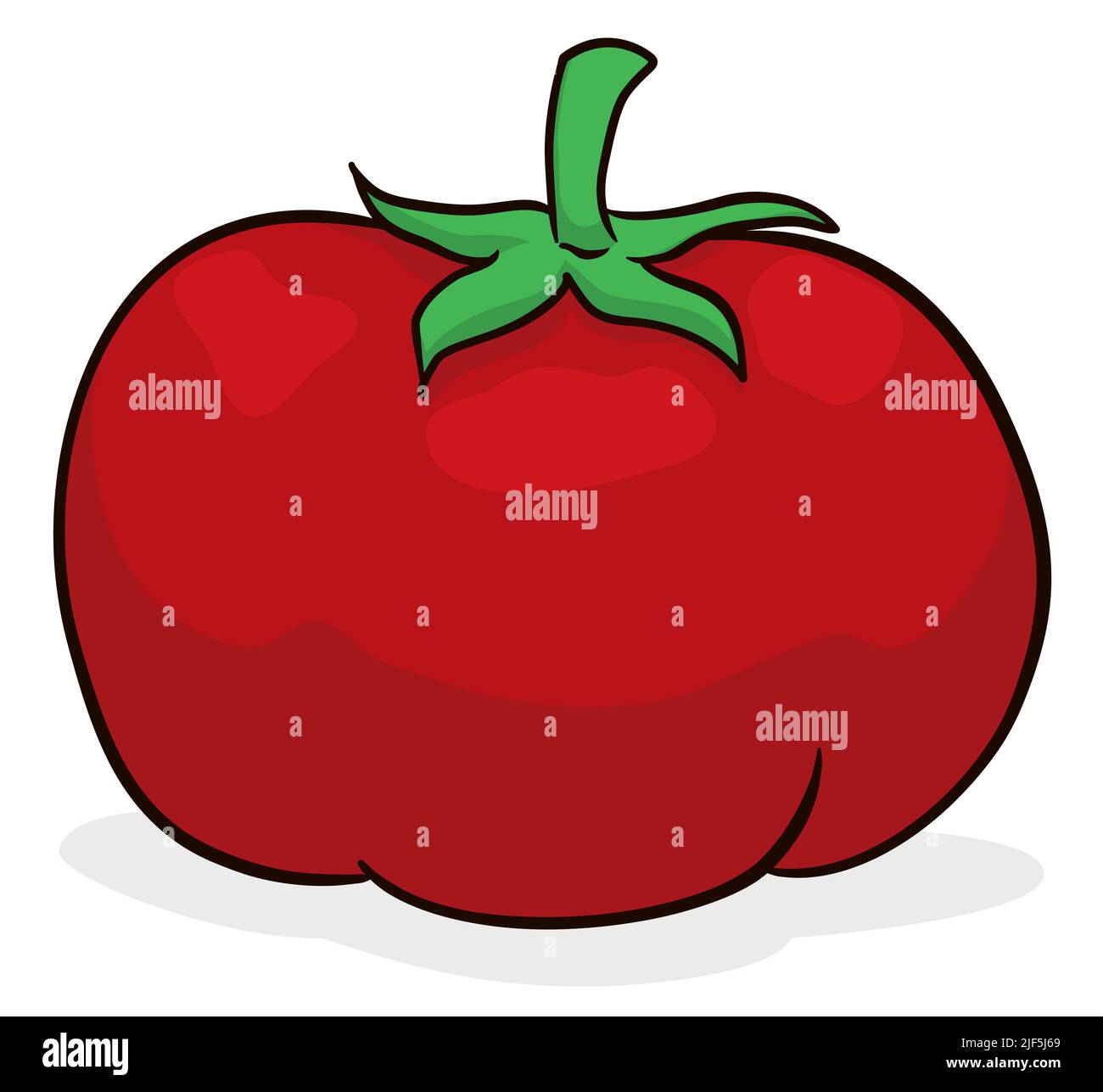 Ripe fleshy red green Stock Vector Images - Alamy