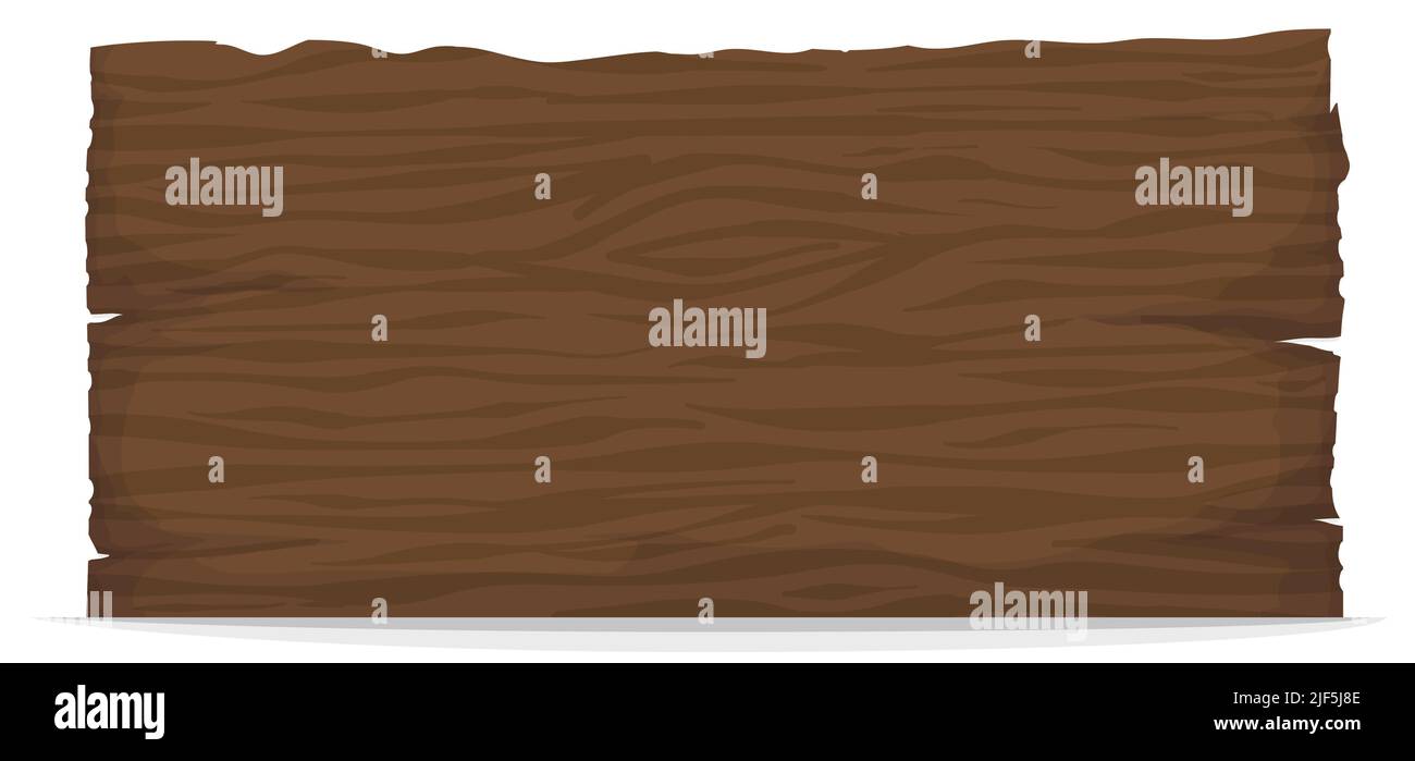 Empty template with rustic wooden sign in cartoon style over white ...