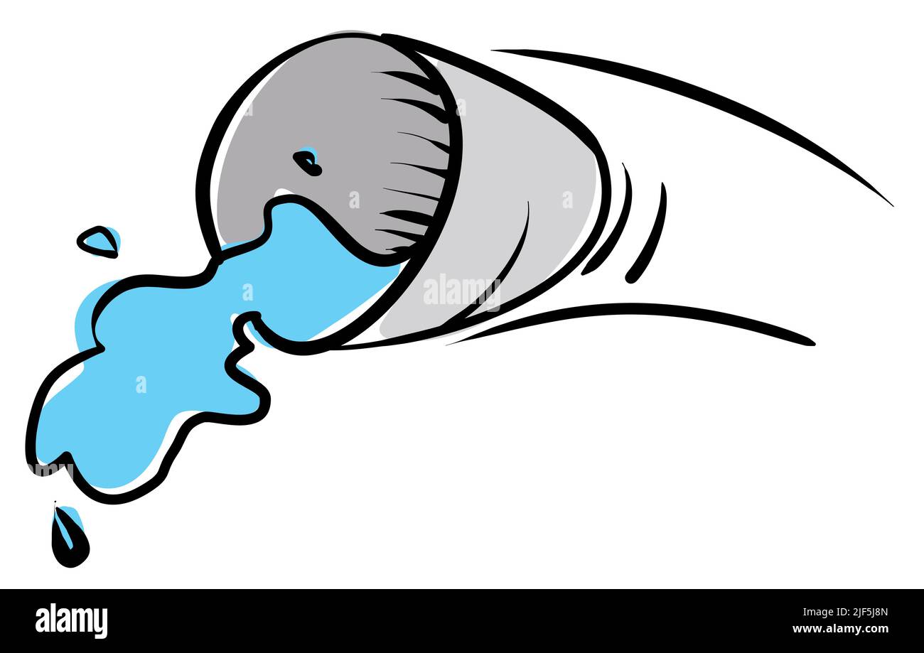 Throwing a bucket of water Stock Vector Images - Alamy