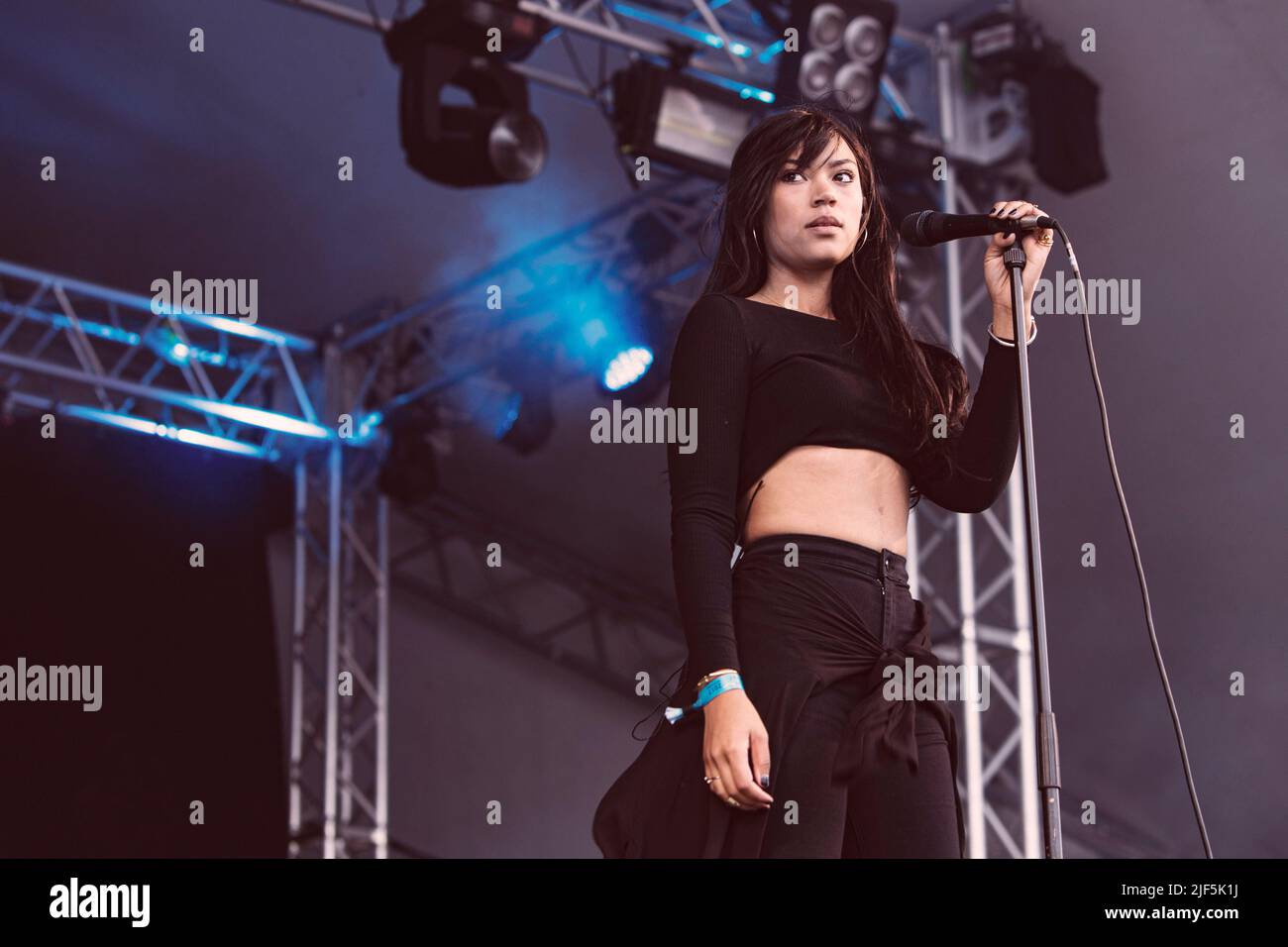 The singer Kwamie Liv performs live on stage at Haven Festival in ...