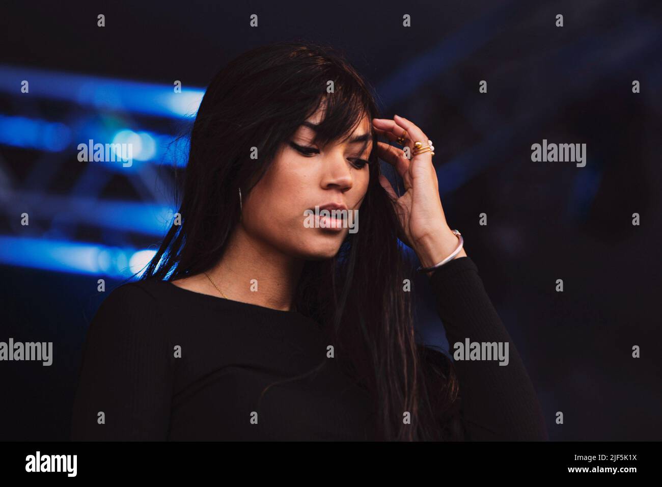 The singer Kwamie Liv performs live on stage at Haven Festival in ...