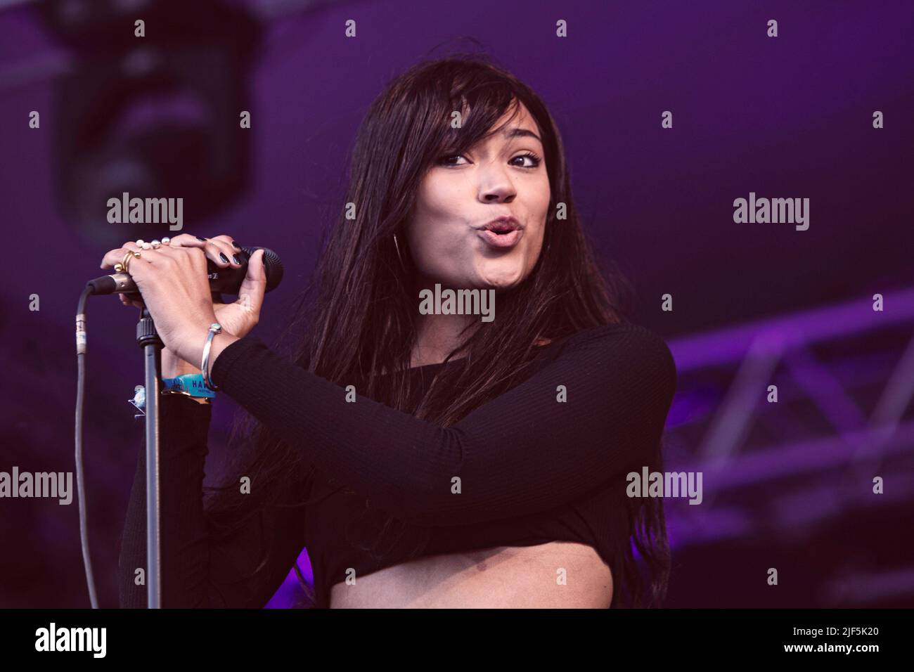 The singer Kwamie Liv performs live on stage at Haven Festival in ...