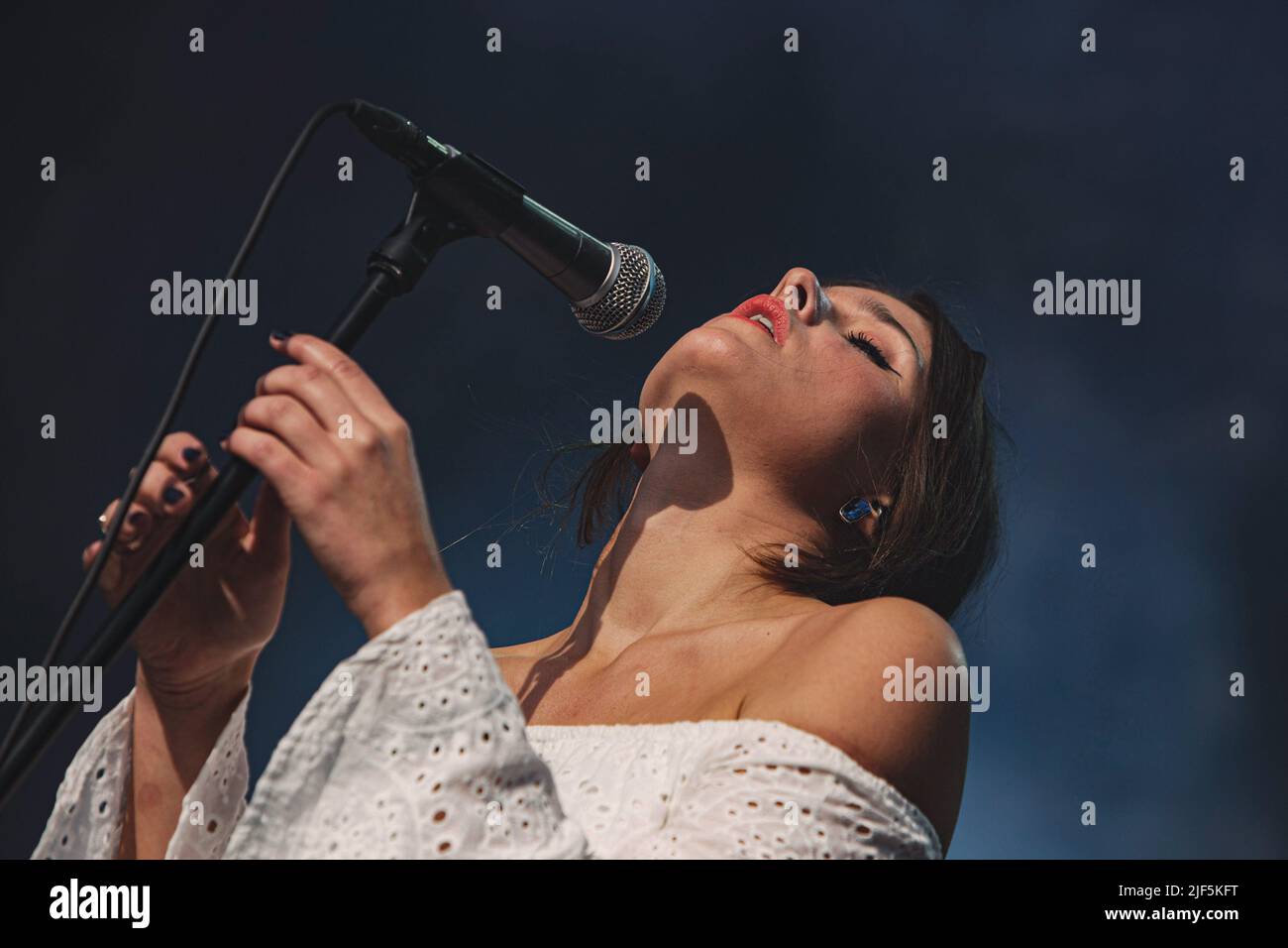 Lotta Lindgren better known as Léon performs on stage at Popaganda ...