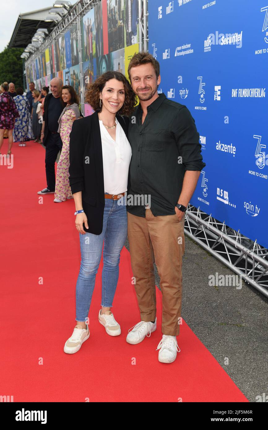 Munich, Germany. 29th June, 2022. Actors Eva-Maria Reichert and Ben ...