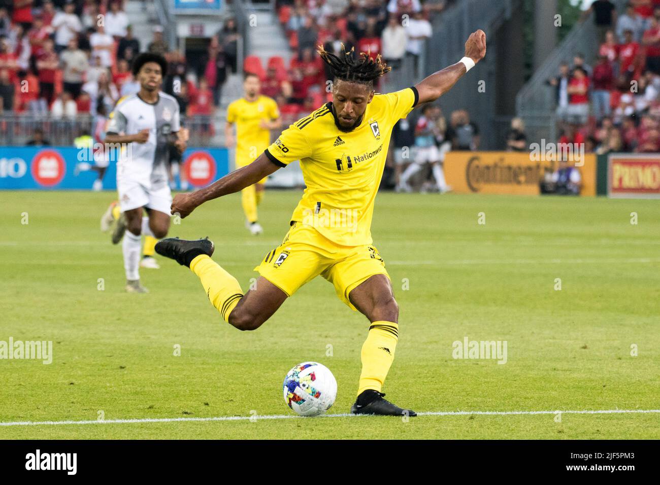 Toronto, Canada. 29th June, 2022. Steven Moreira (31) of Columbus seen ...