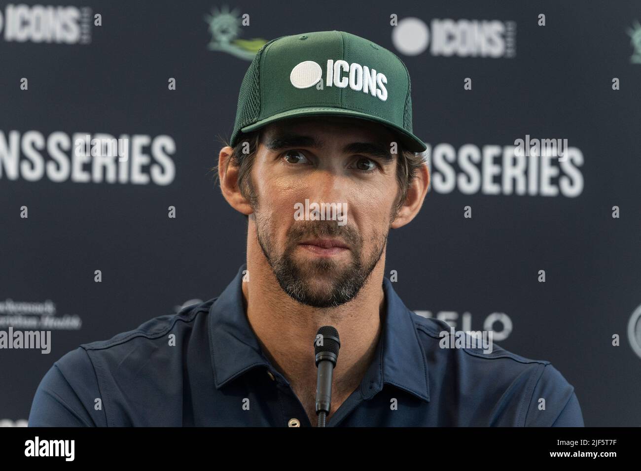ersey City, NJ, June 29, 2022, Michael Phelps attends Icons Series ...