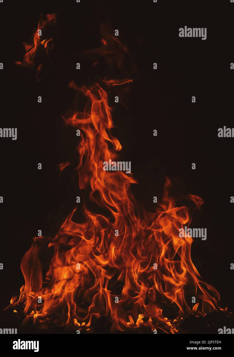 The fire, burning flame. Large burning flaming fire Stock Photo - Alamy