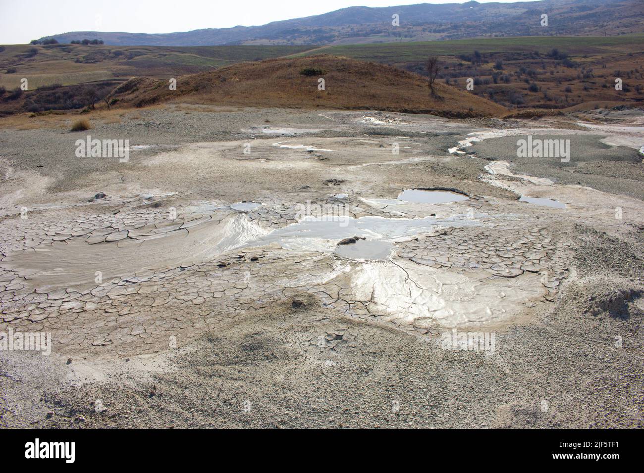 Beautiful mud volcano in the mountains. Shemakha region. Azerbaijan ...