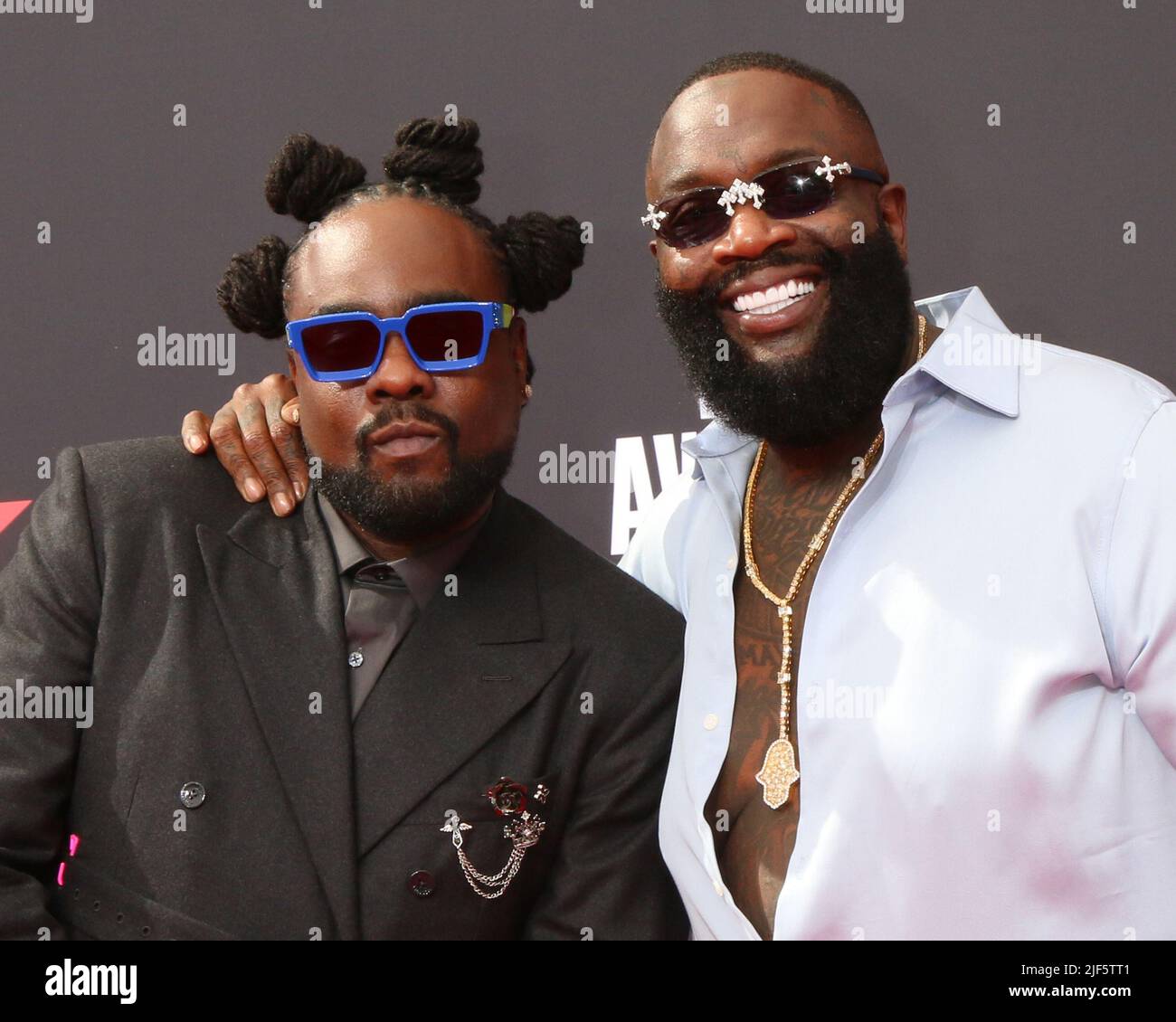LOS ANGELES - JUN 26: Wale, Rick Ross at the 2022 BET Awards at ...