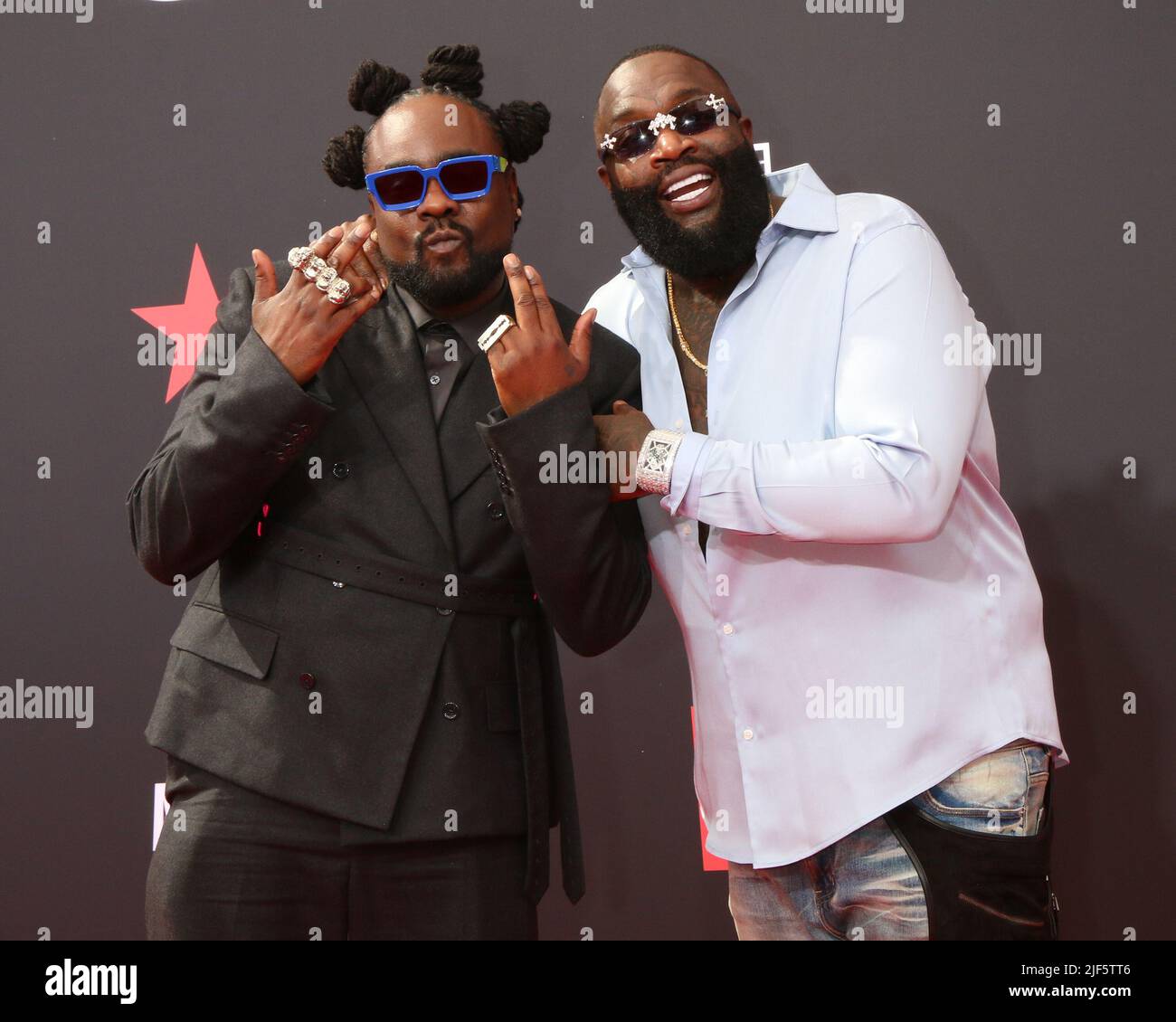 LOS ANGELES - JUN 26: Wale, Rick Ross at the 2022 BET Awards at ...