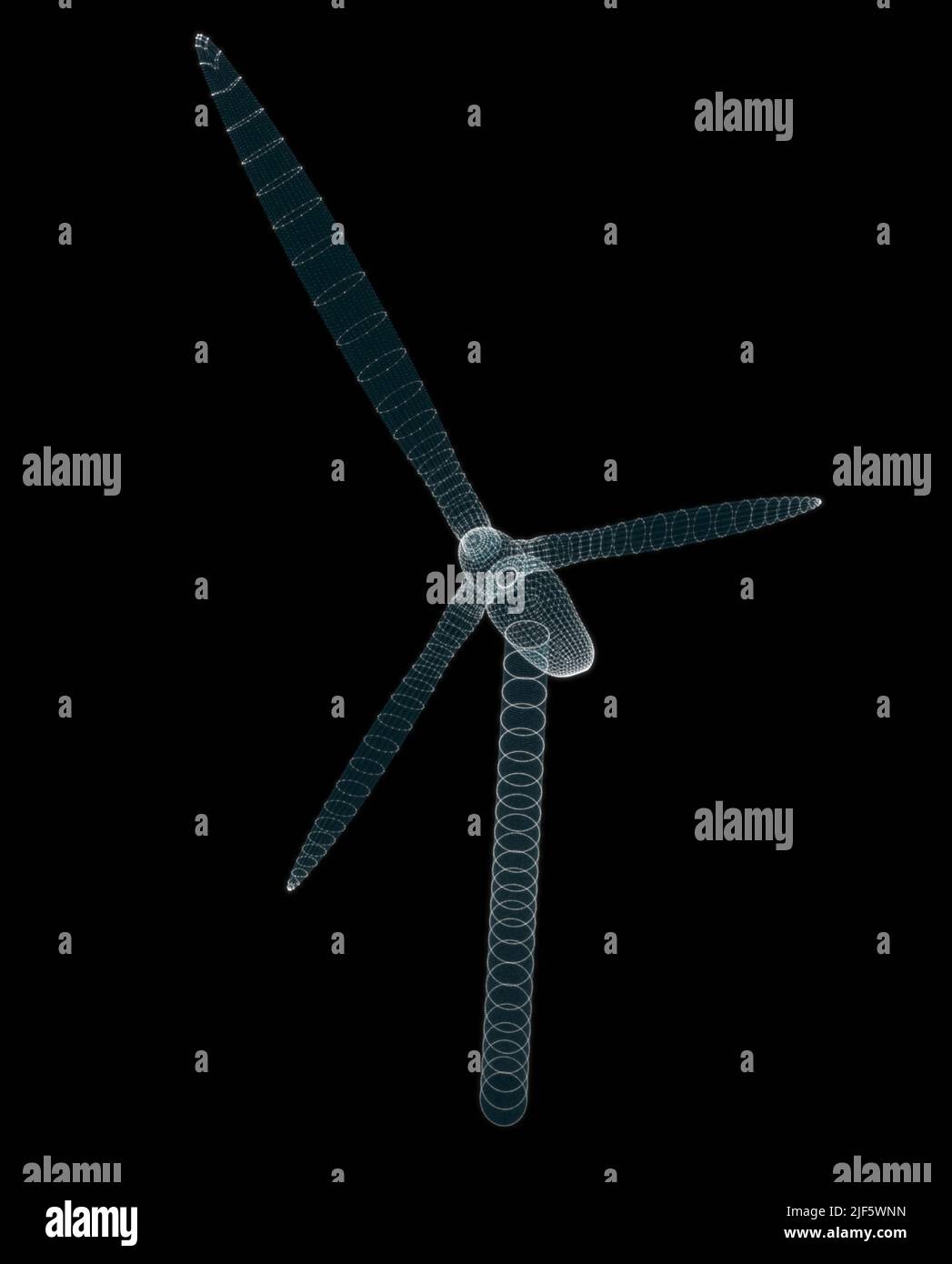 Wind turbines on black background Stock Photo - Alamy