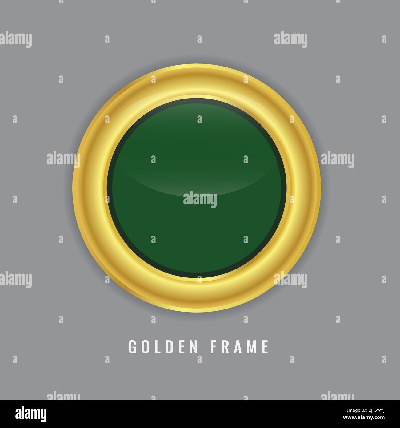 Realistic round or circle golden border frame Stock Vector Image & Art ...