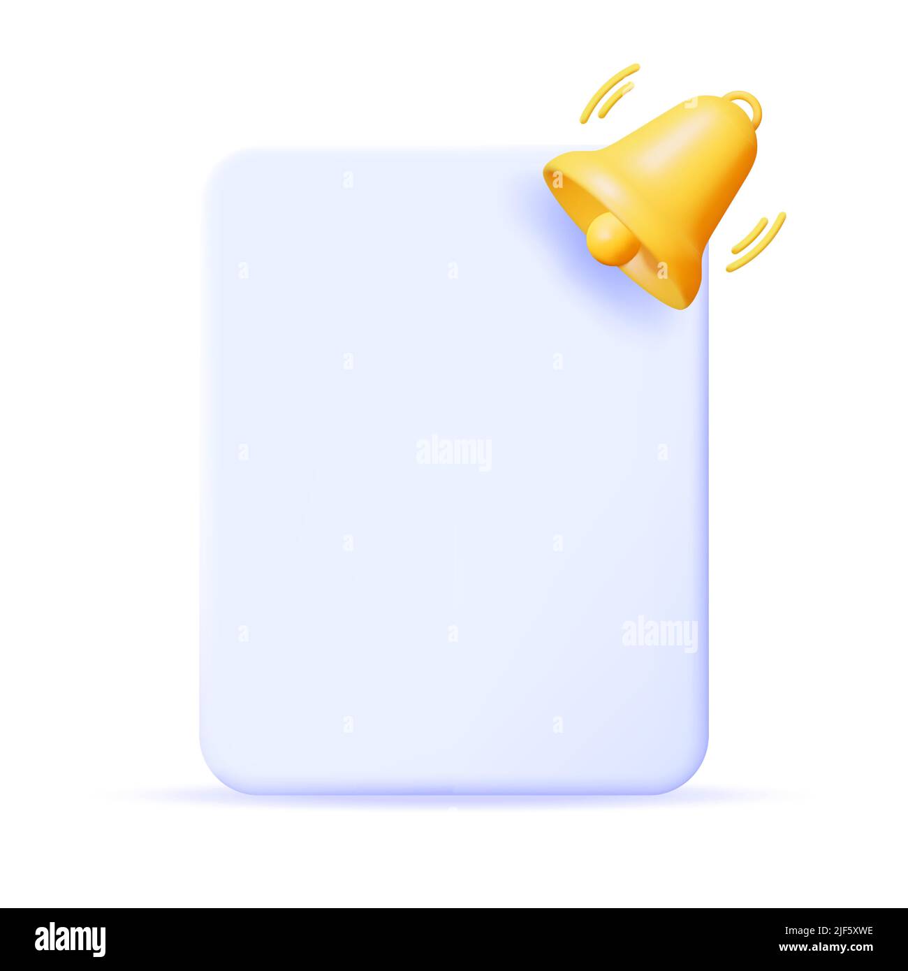 3D Notification Popup with Bell Icon Stock Vector Image & Art - Alamy