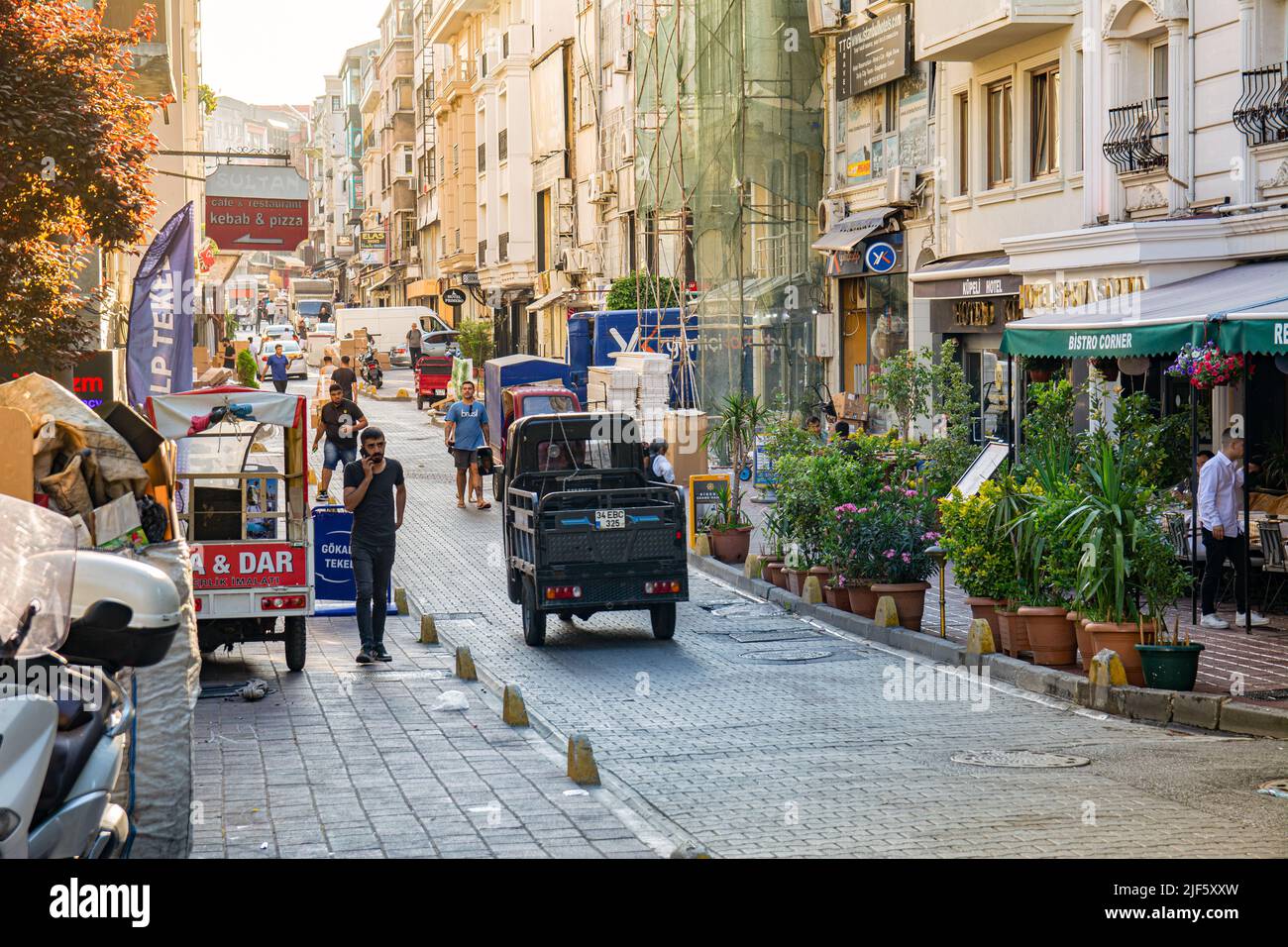 Turkey, Istanbul 02.06.2022: Photo of a busy street in Istanbul in the ...