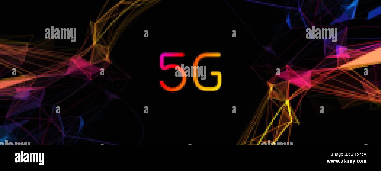 5g network technology background. Vector 5g data transfer concept. EPS ...