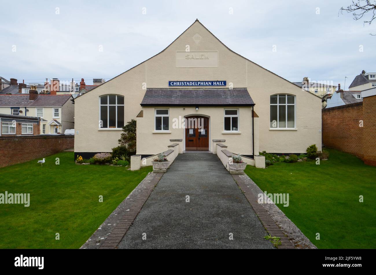 Llandudno, UK. Apr 10, 2022. The Christadelphian Hall on Mostyn ...