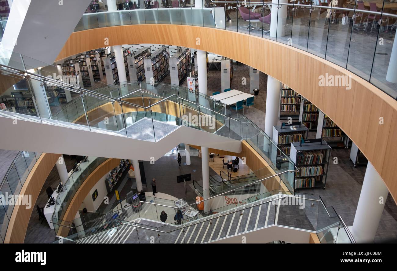 The interior of Liverpool central library,England Stock Photo - Alamy