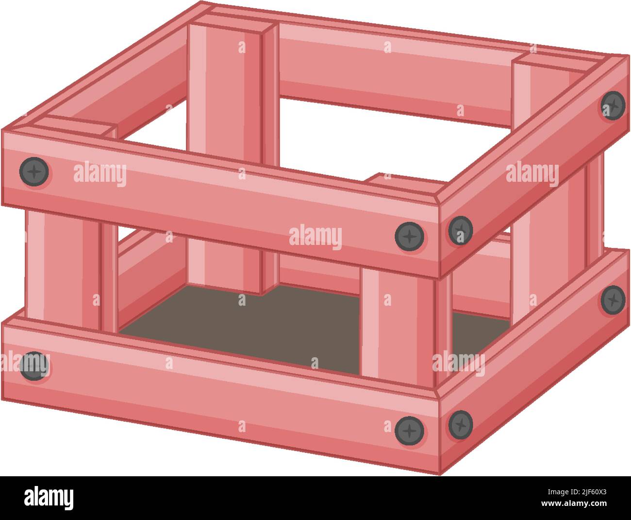 Wooden crate on white background illustration Stock Vector Image & Art ...