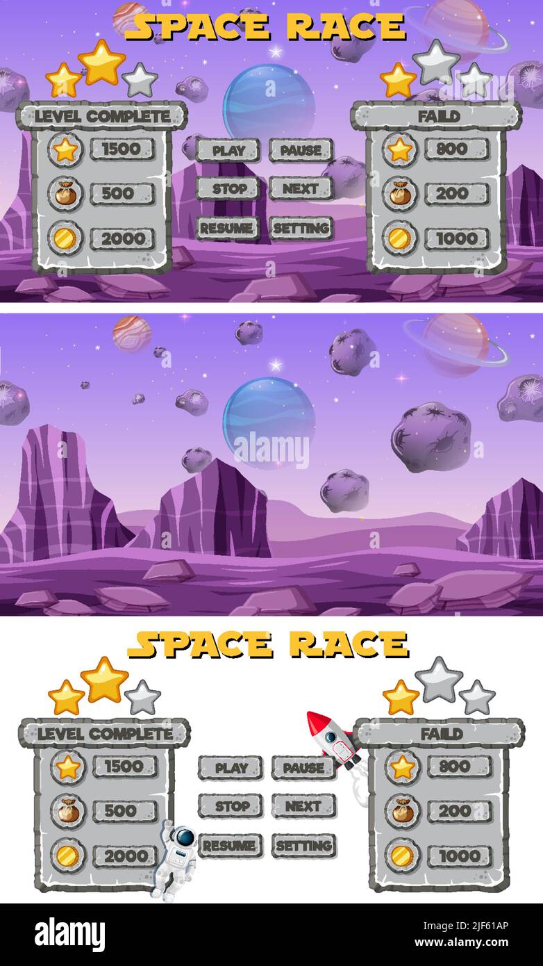 A game background template with elements illustration Stock Vector ...